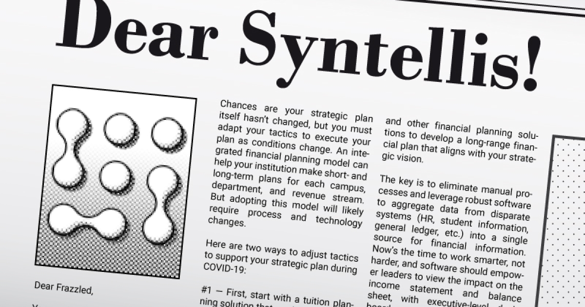 What’s the best way to manage scenario modeling? | Syntellis