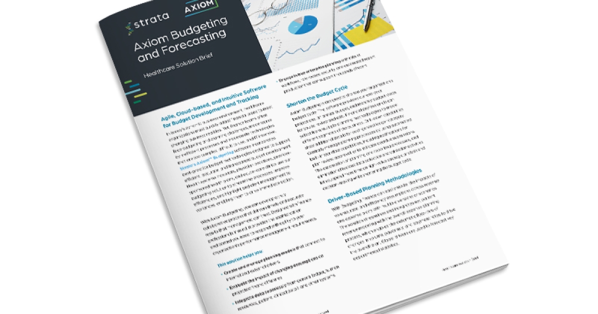 Axiom Budgeting and Forecasting for Healthcare | Strata Decision Technology
