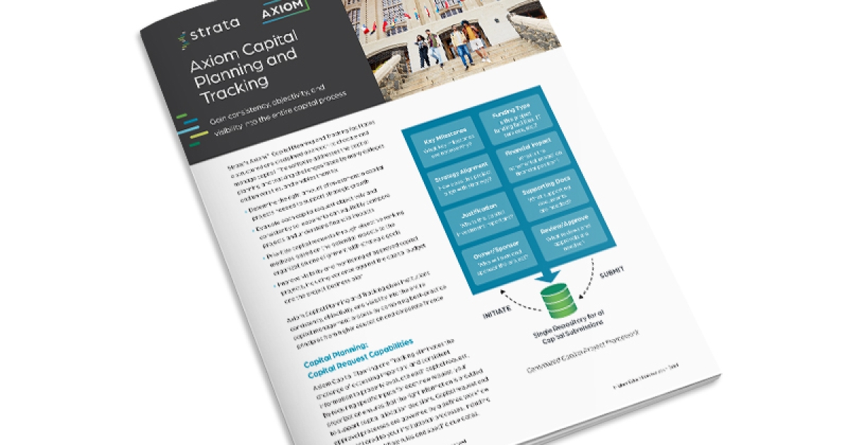 Axiom Capital Planning and Tracking for Universities and Colleges