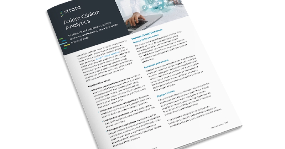 Axiom Clinical Analytics | Strata Decision Technology
