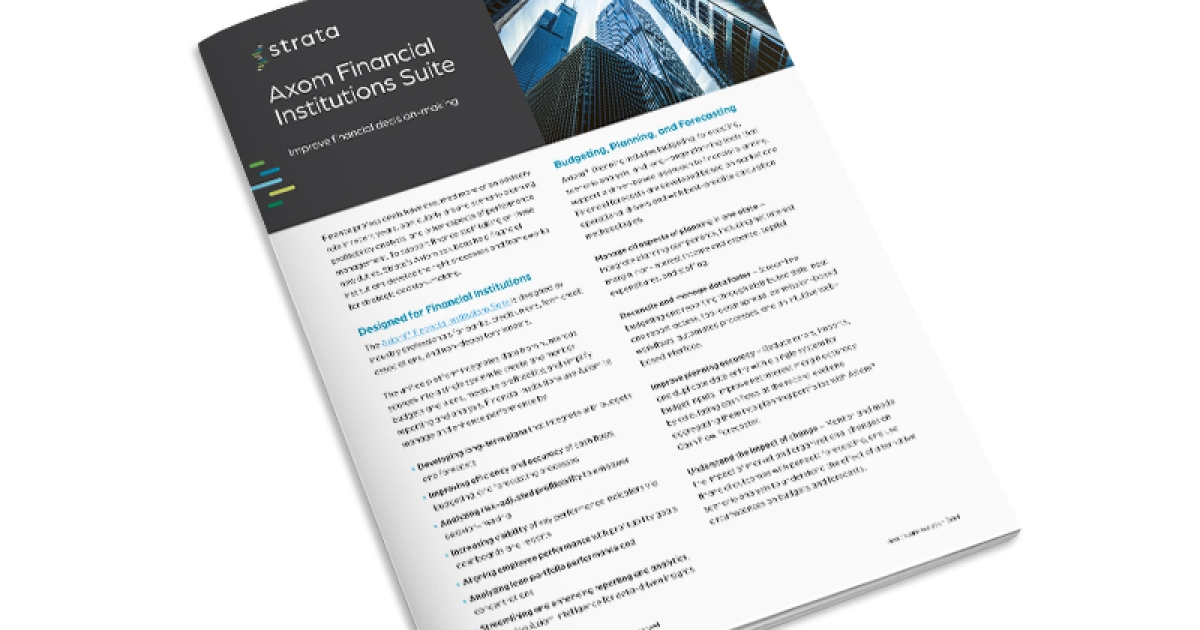 Axiom Financial Institutions Suite Solution Brief | Strata Decision ...