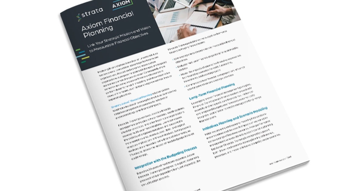 Healthcare Financial Planning - Solution Brief | Strata Decision Technology