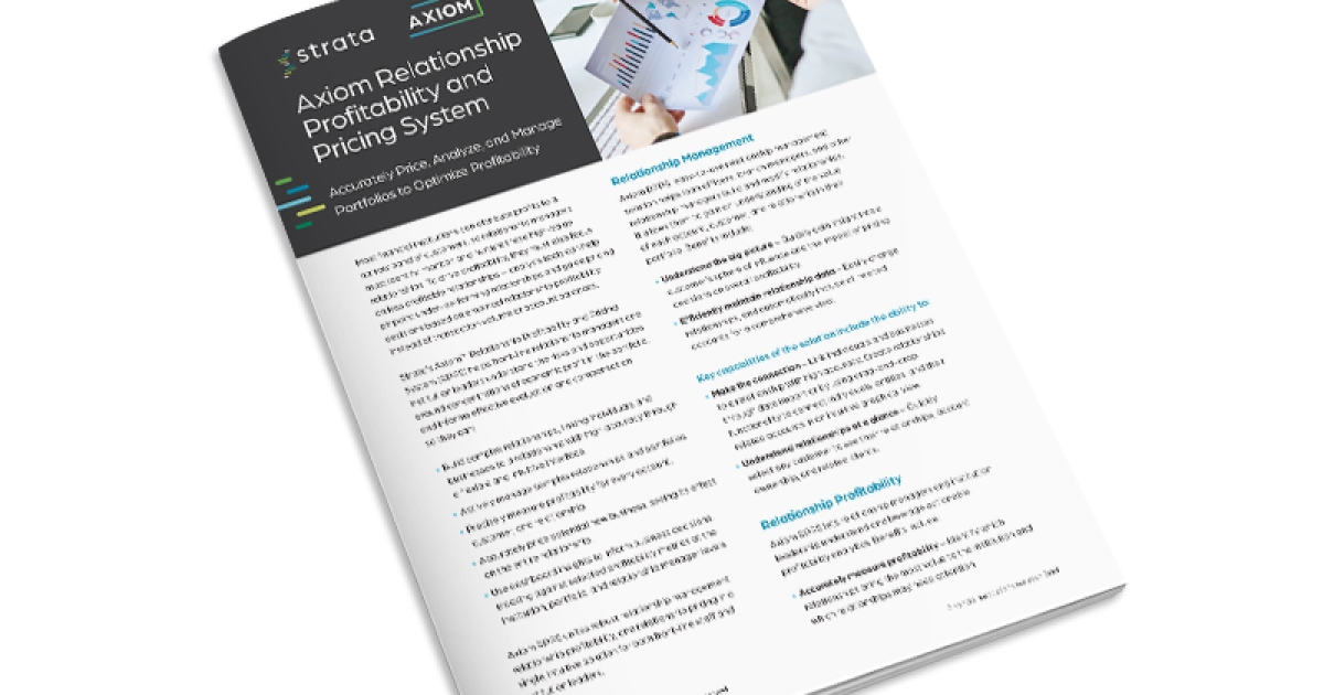 Axiom Relationship Profitability and Pricing System | Strata Decision ...