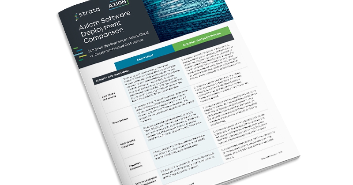 Axiom Software Deployment Comparison | Strata Decision Technology
