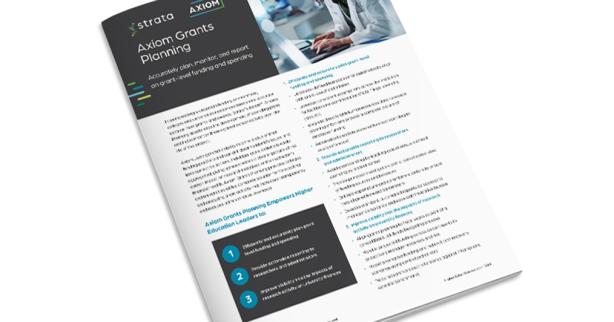 Grants Planning - Solution Brief | Strata Decision Technology